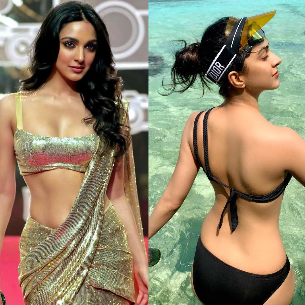 Kiara Advani - saree vs bikini - Hot Indian actress. | Scrolller