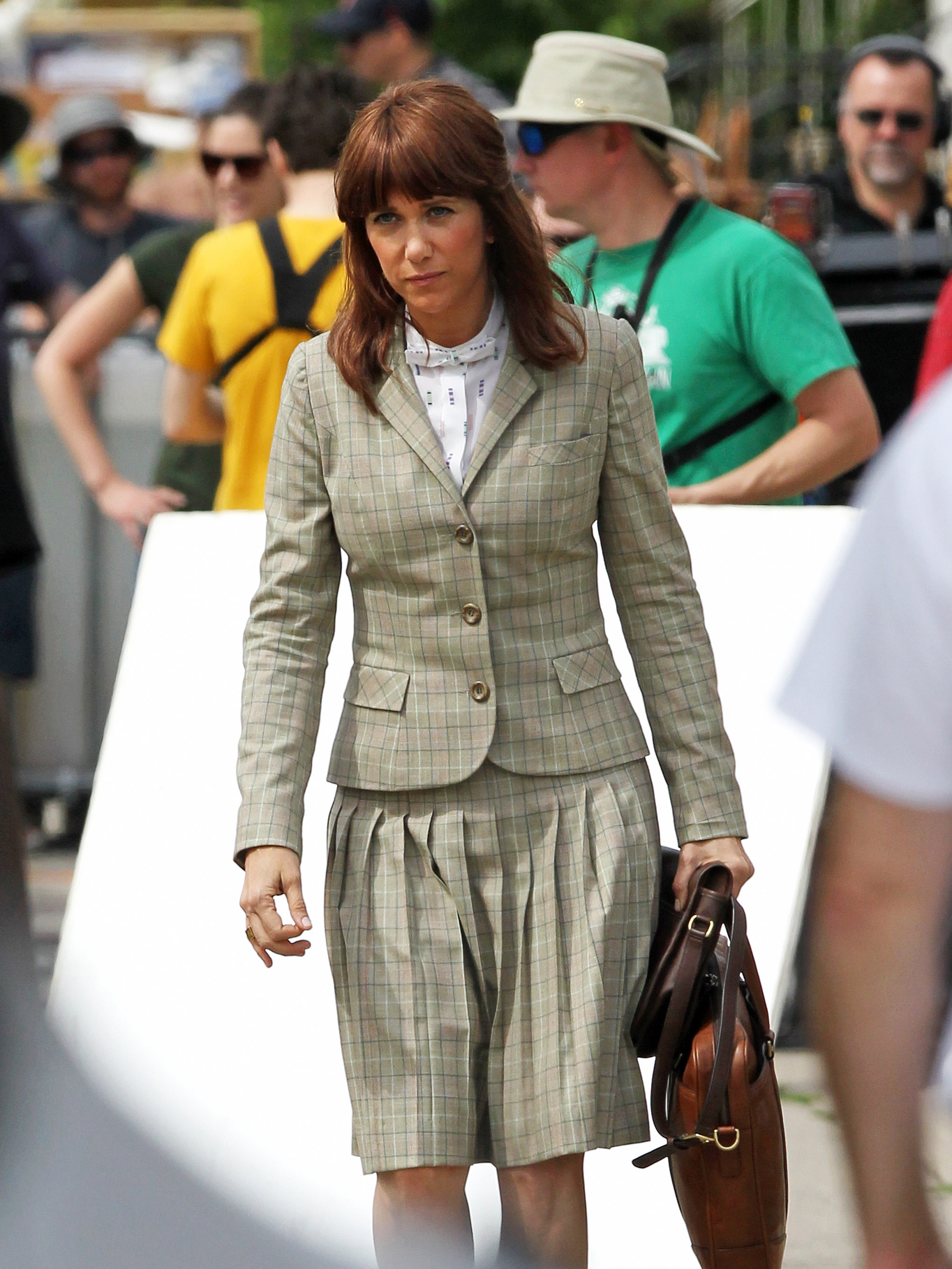 Kristen in her tweed Ghostbuster outfit | Scrolller