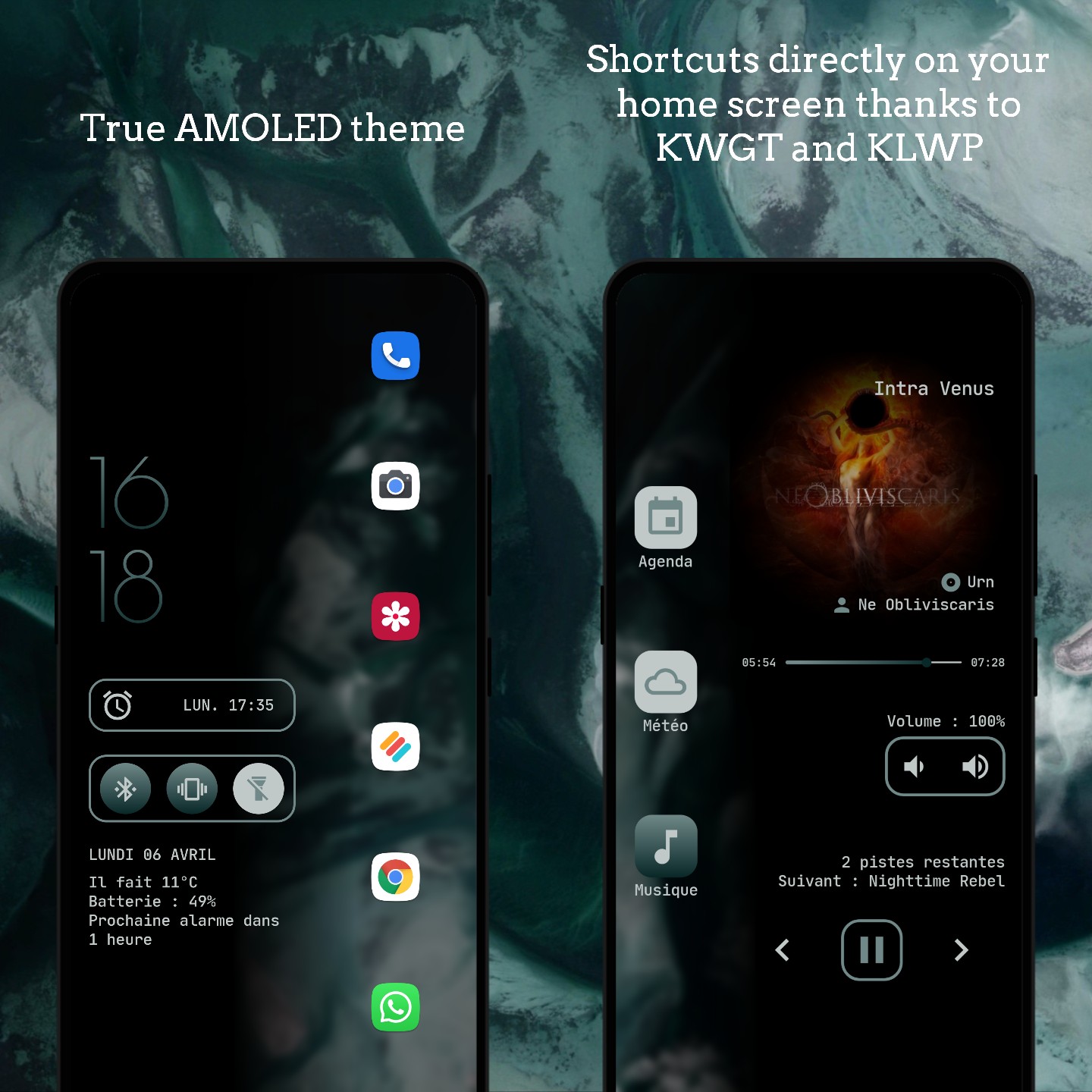[KWGT] [KLWP] Current AMOLED project, a mix to get the best of both worlds. | Scrolller