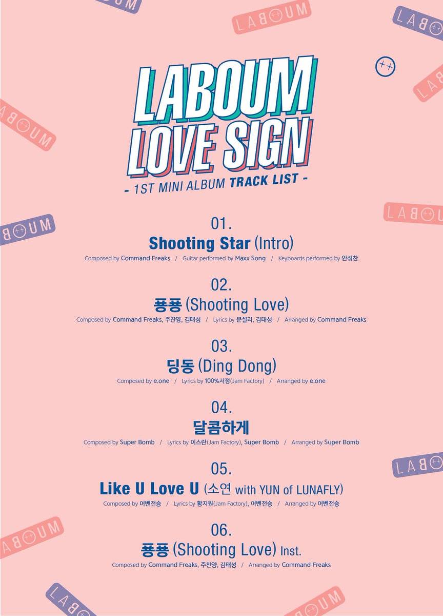 LABOUM 1ST MINI ALBUM LOVESIGN TRACK LIST | Scrolller