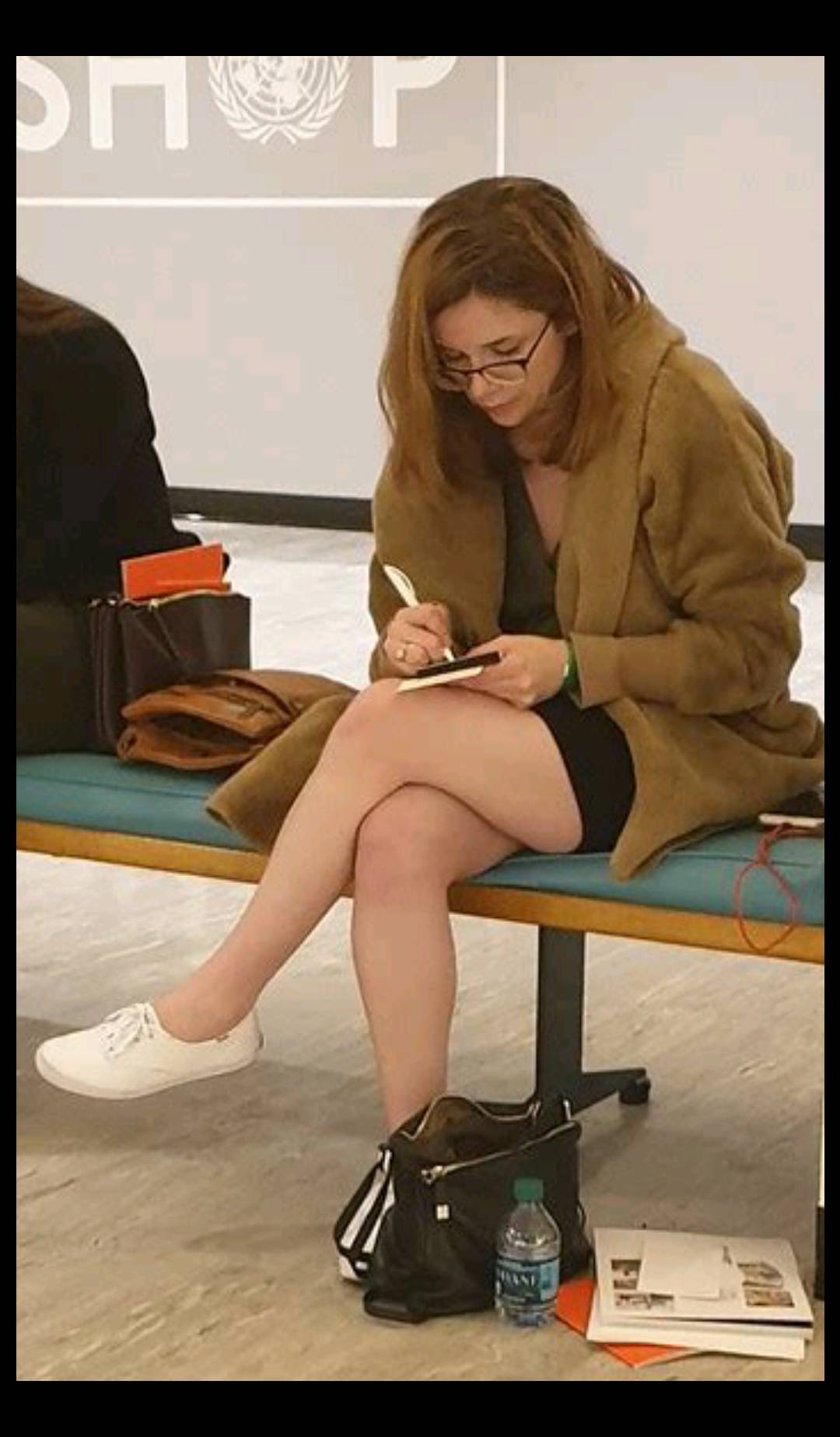 Lady Doing Homework Has Her Legs Crossed | Scrolller