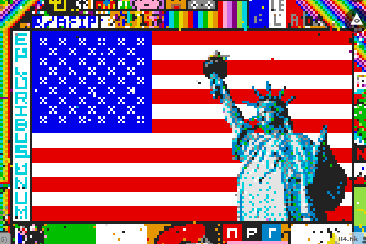 Lady Liberty on the American flag | Scrolller