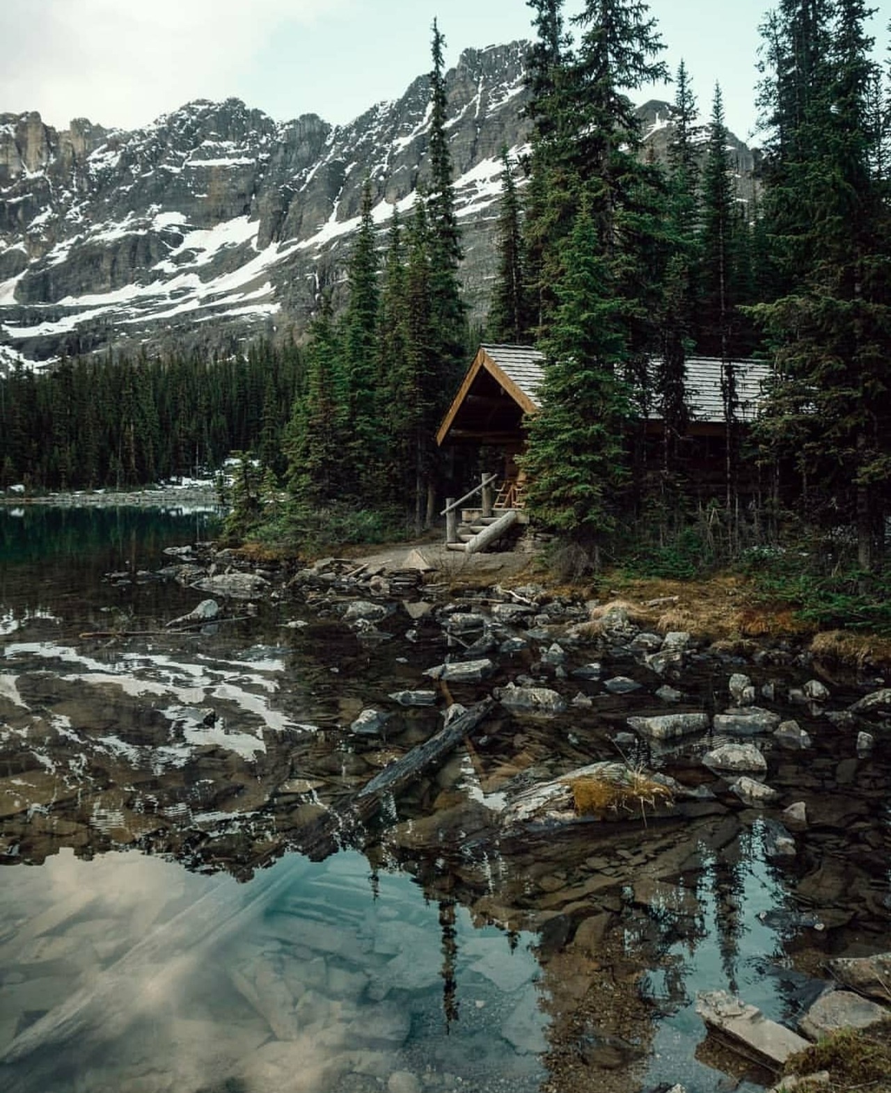 Lakeside cabin in Yoho National Park | Scrolller