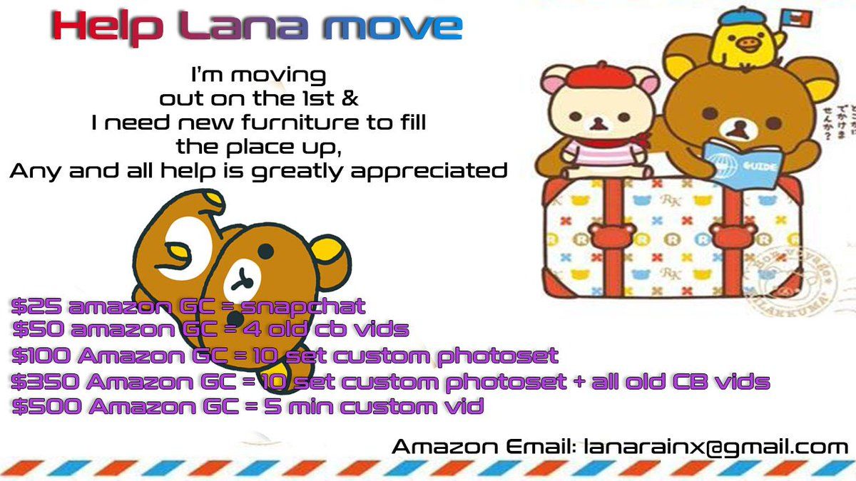 Lana's moving, let's help her out! | Scrolller