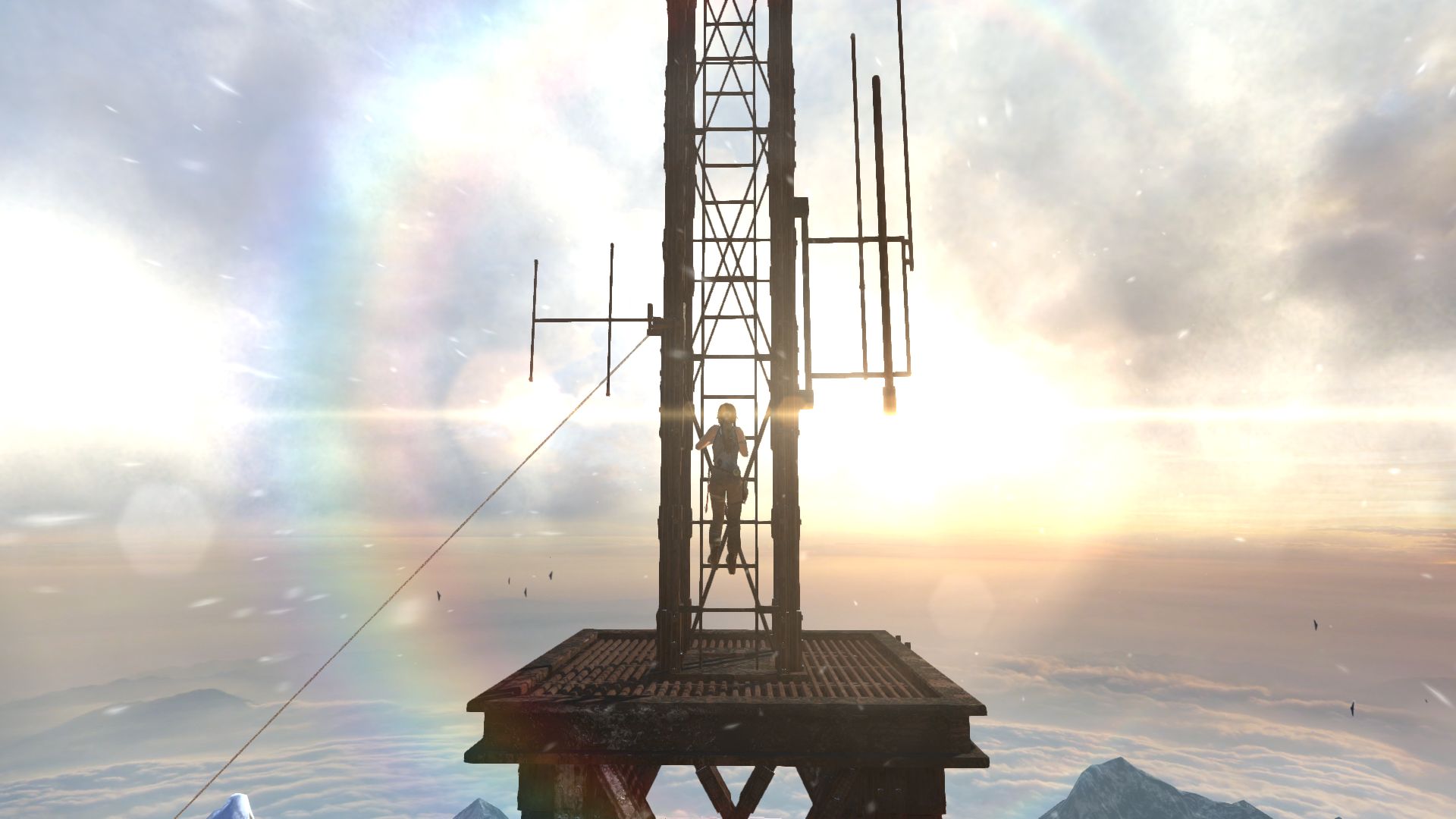 Lara Croft and the sun [1920x1080] | Scrolller