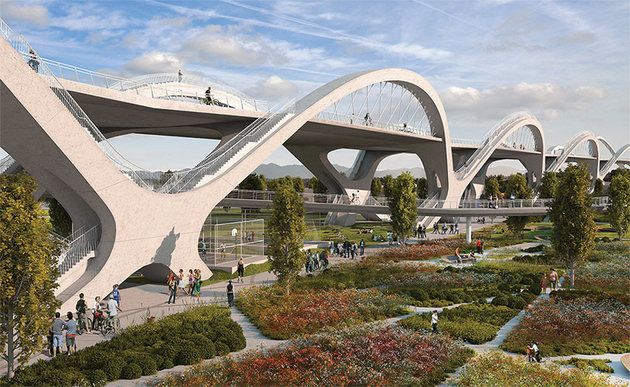 LA's Under-Construction 6th Street Bridge | Scrolller