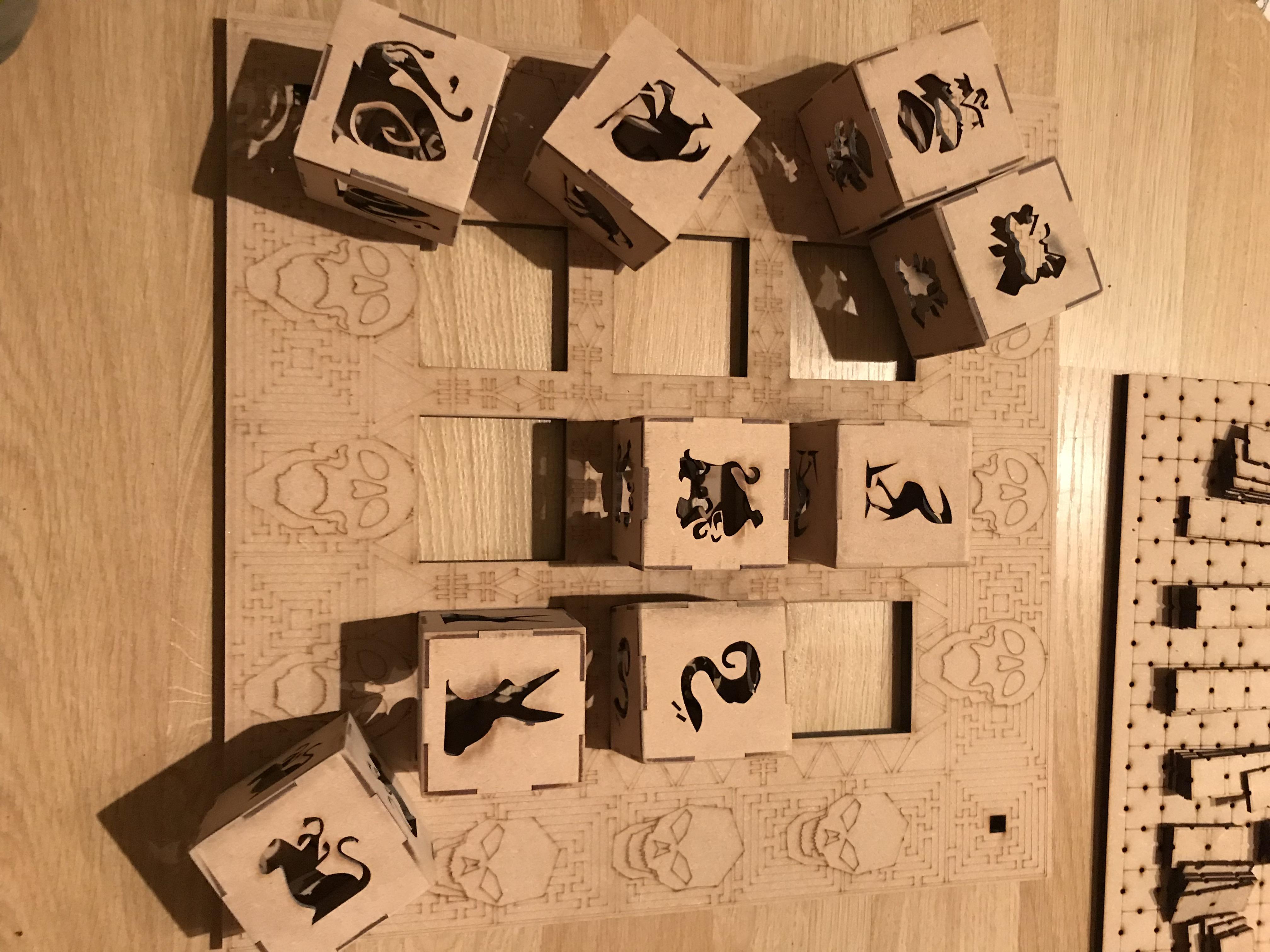 Laser cut Tomb entrance and puzzle cubes! | Scrolller