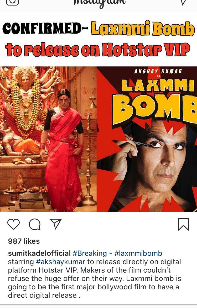 Laxmi Bomb to release on Hotstar VIP | Scrolller