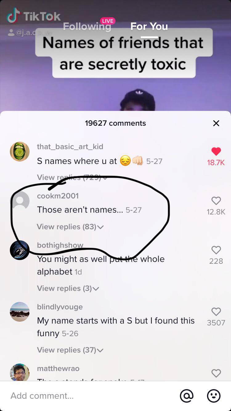 lEtTeRs ArE nOt NaMeS | Scrolller