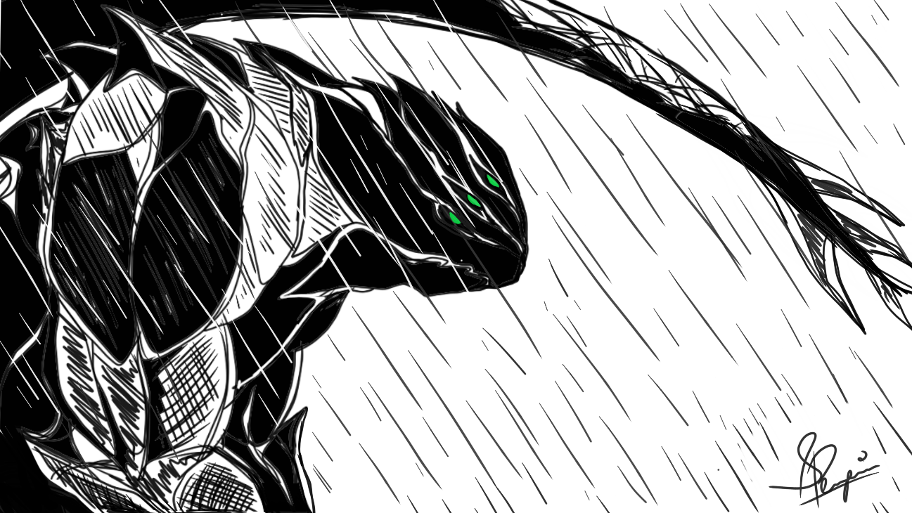 Leviathan in the rain: Just a quick sketch of my favorite endbringer | Scrolller