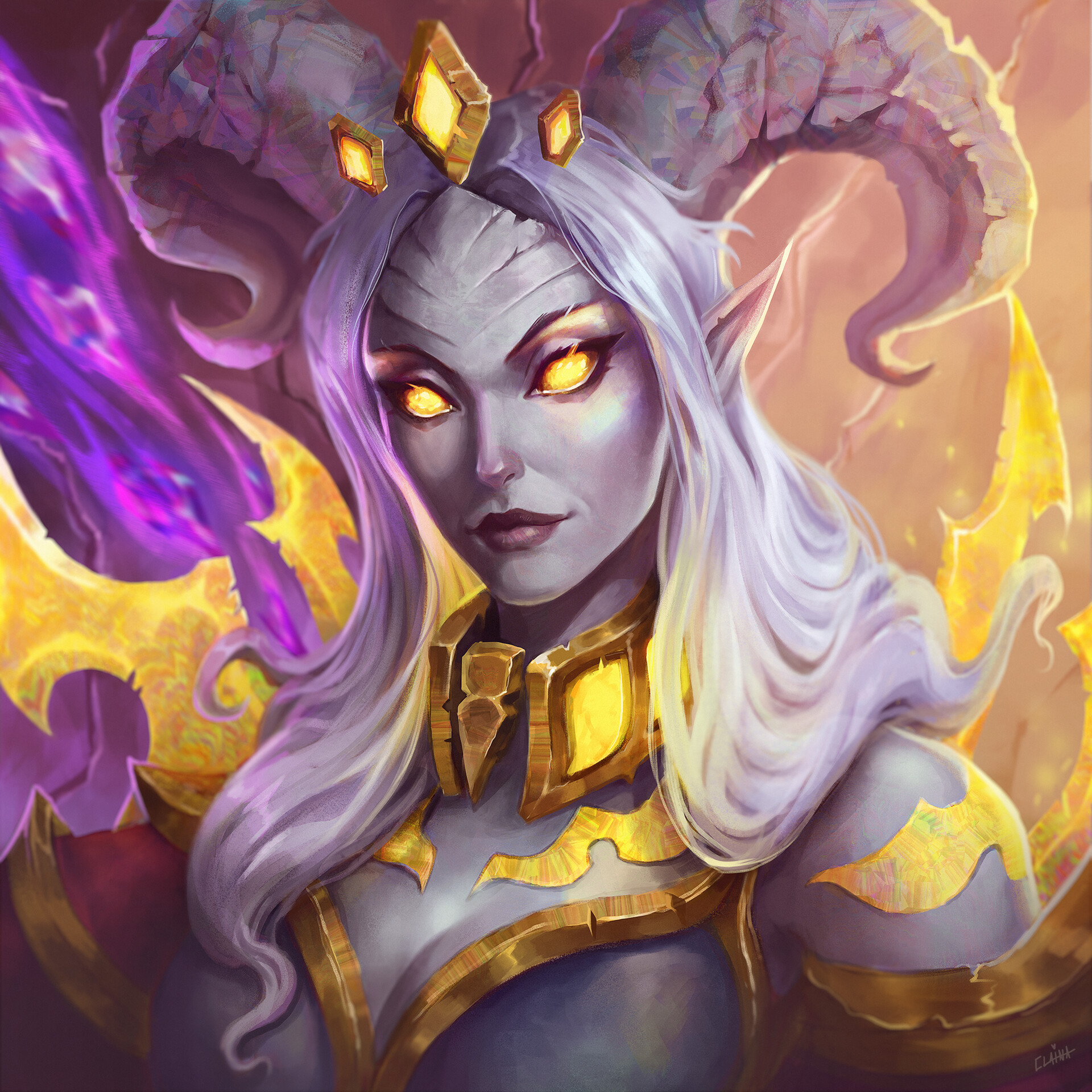 Lightforged Draenei Portrait by Šárka Š. - Claina | Scrolller