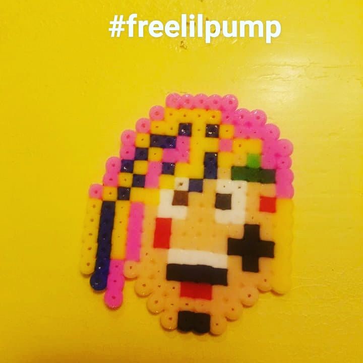 Lil Pump I made with perler beads. | Scrolller