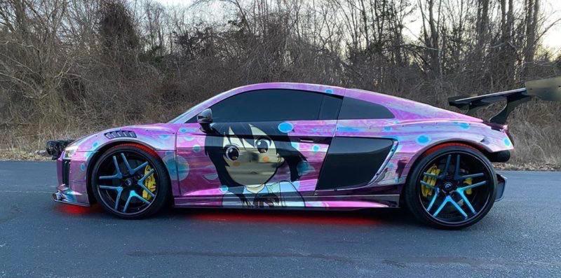 Lil Uzi Vert’s Audi R8 plastered with Azusa | Scrolller