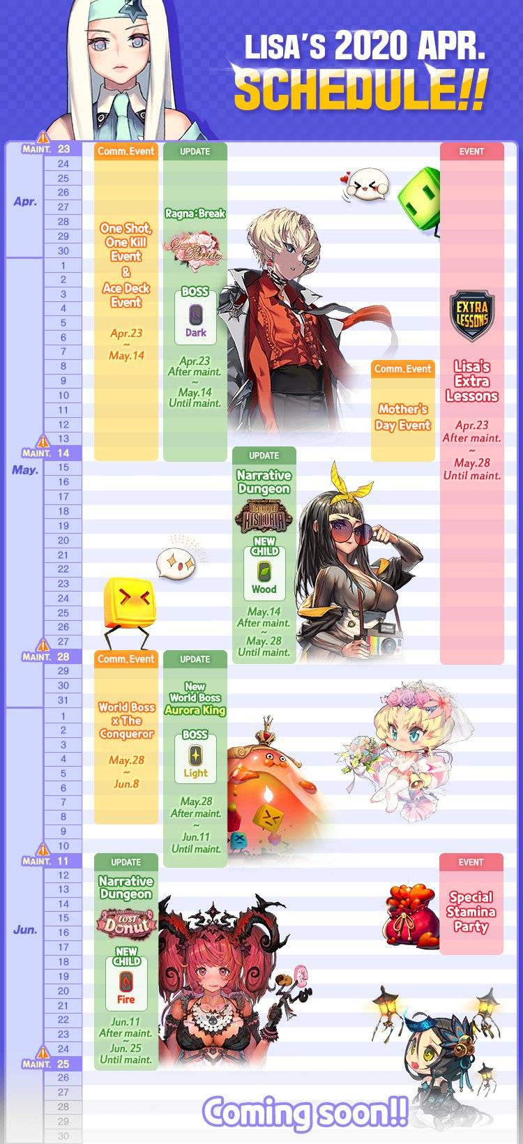 Lisa's Upcoming Schedule Calendar | Scrolller