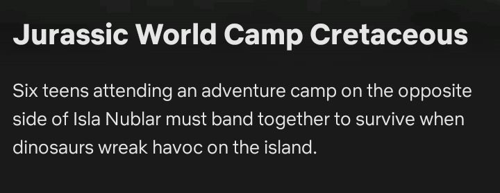 Little plot to Jurassic world camp Cretaceous | Scrolller