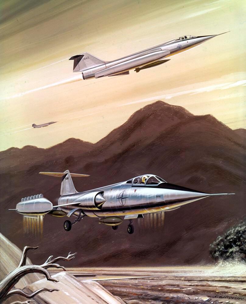 Lockheed/Short CL-704. The second concept of a VTOL Starfighter from 1962. 15 engines total ...