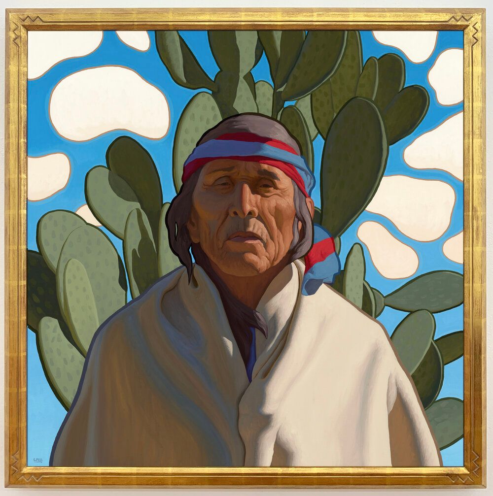 Logan Maxwell Hagege - "Prickly Pear" - 35"x35" - Oil | Scrolller