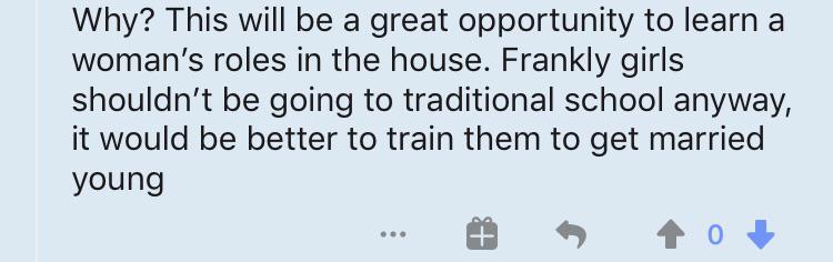 lololol imagine not supporting girls’ education 🤭 | Scrolller