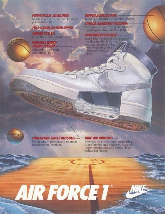 Looking for a vintage Nike poster. Specifically, this 1982 Air Force 1 poster but send any ...