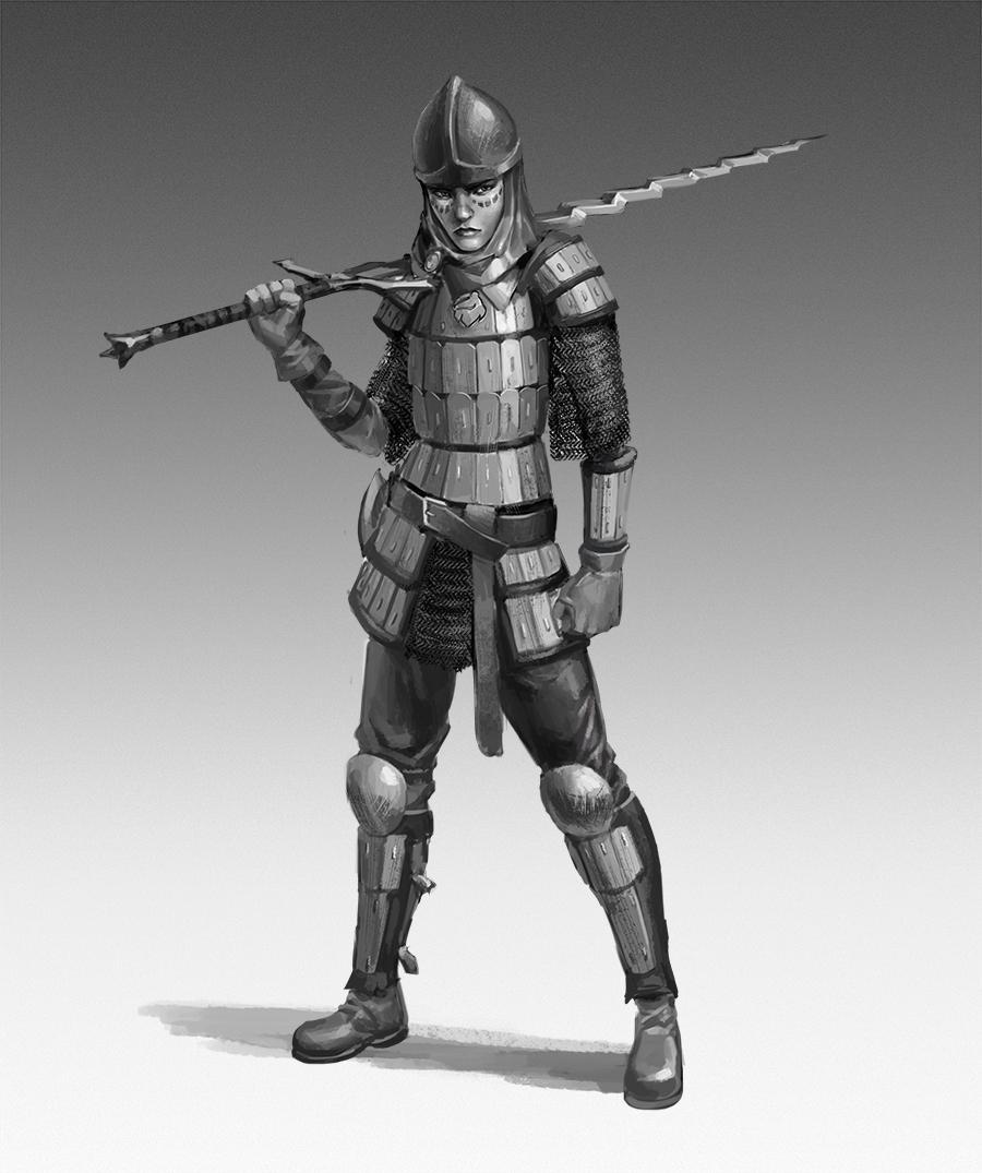 [OC] Drow Warrior Commission | Scrolller