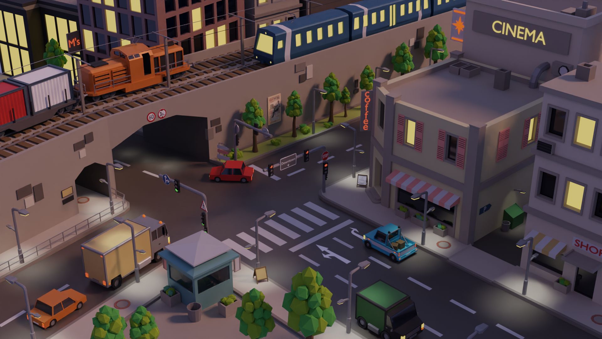 Low-Poly City Scene (Cycles) | Scrolller