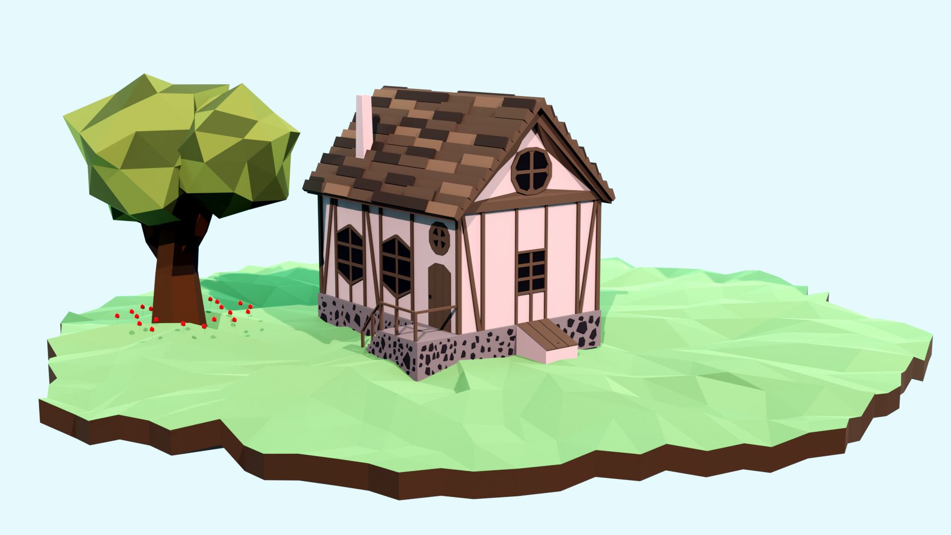 Low poly house I made a while back | Scrolller