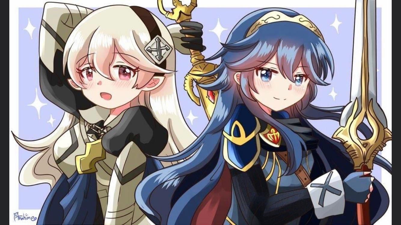 Lucina with Female Corrin. Got this from. Lucina Facebook page. | Scrolller