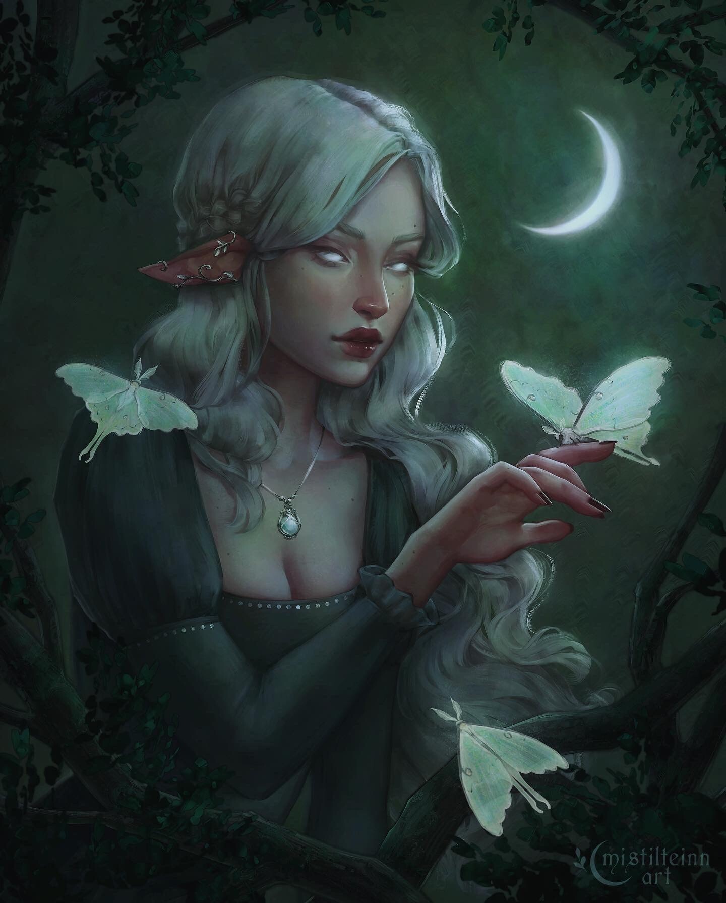 Luna Moth by Maria Makovetskaya | Scrolller