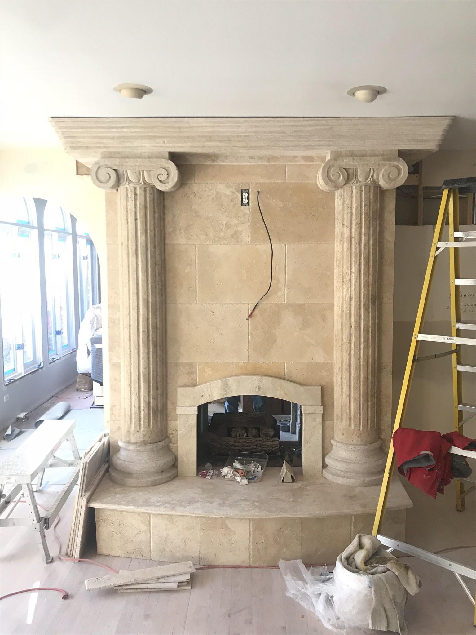 Luxury has no limits. Travertine handcarved, by myself, Columns. | Scrolller
