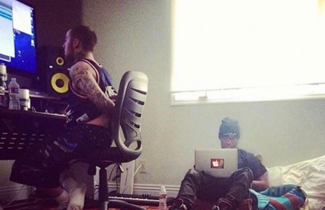 mac and travis in a bedroom studio | Scrolller