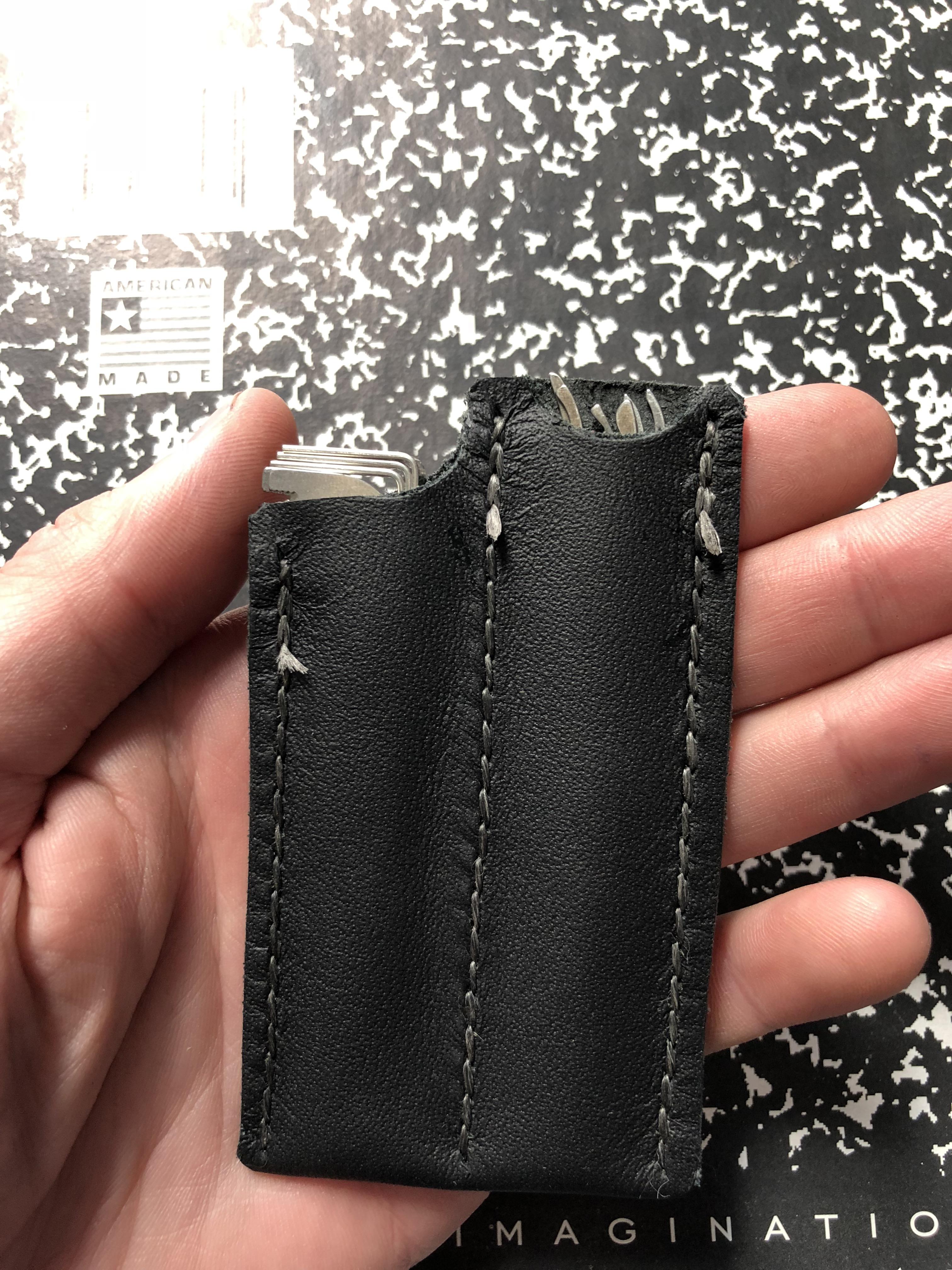 Made a small leather pouch for my EDC kit. | Scrolller