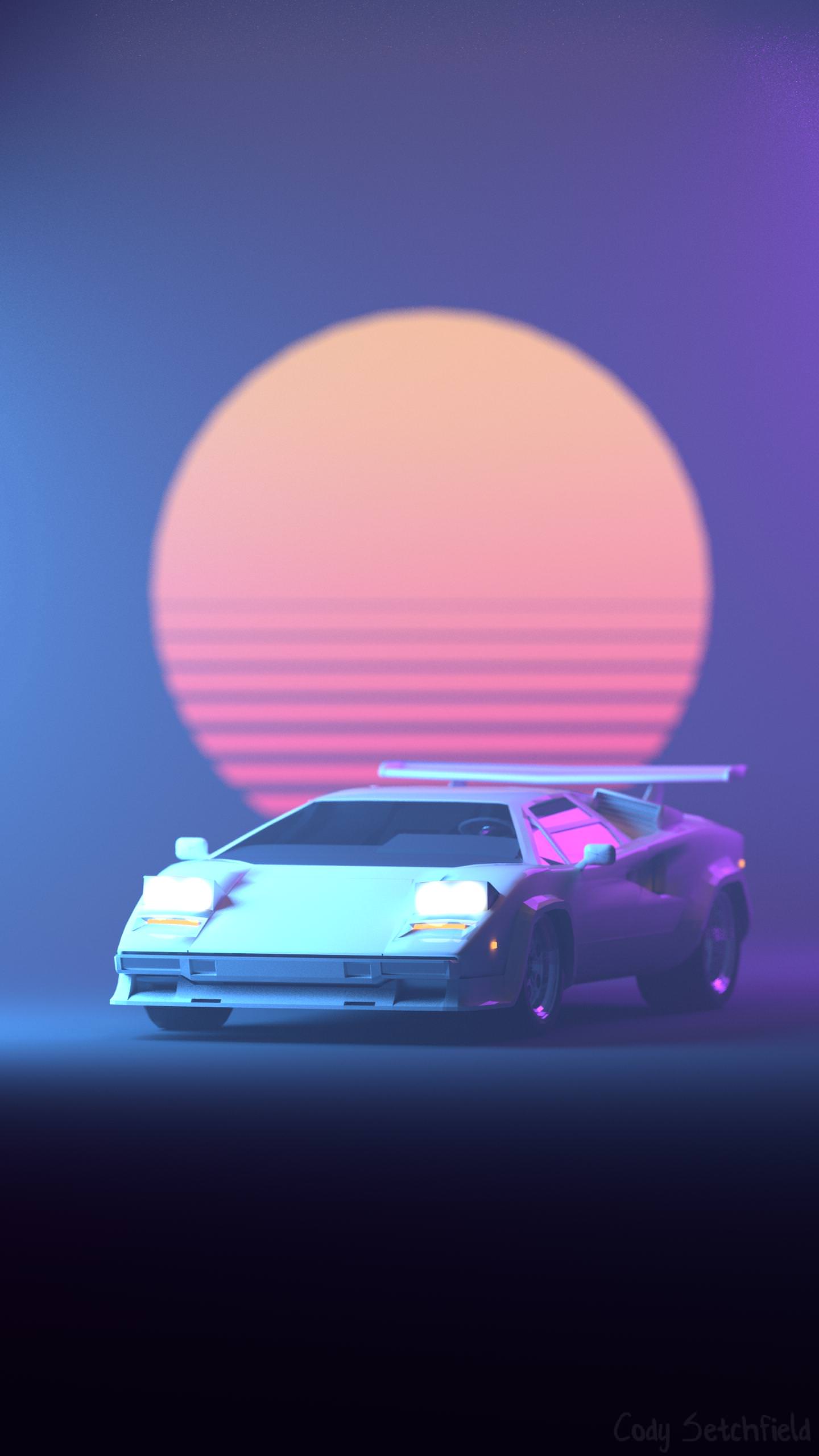 Made an OutRun/Retro inspired wallpaper :) | Scrolller