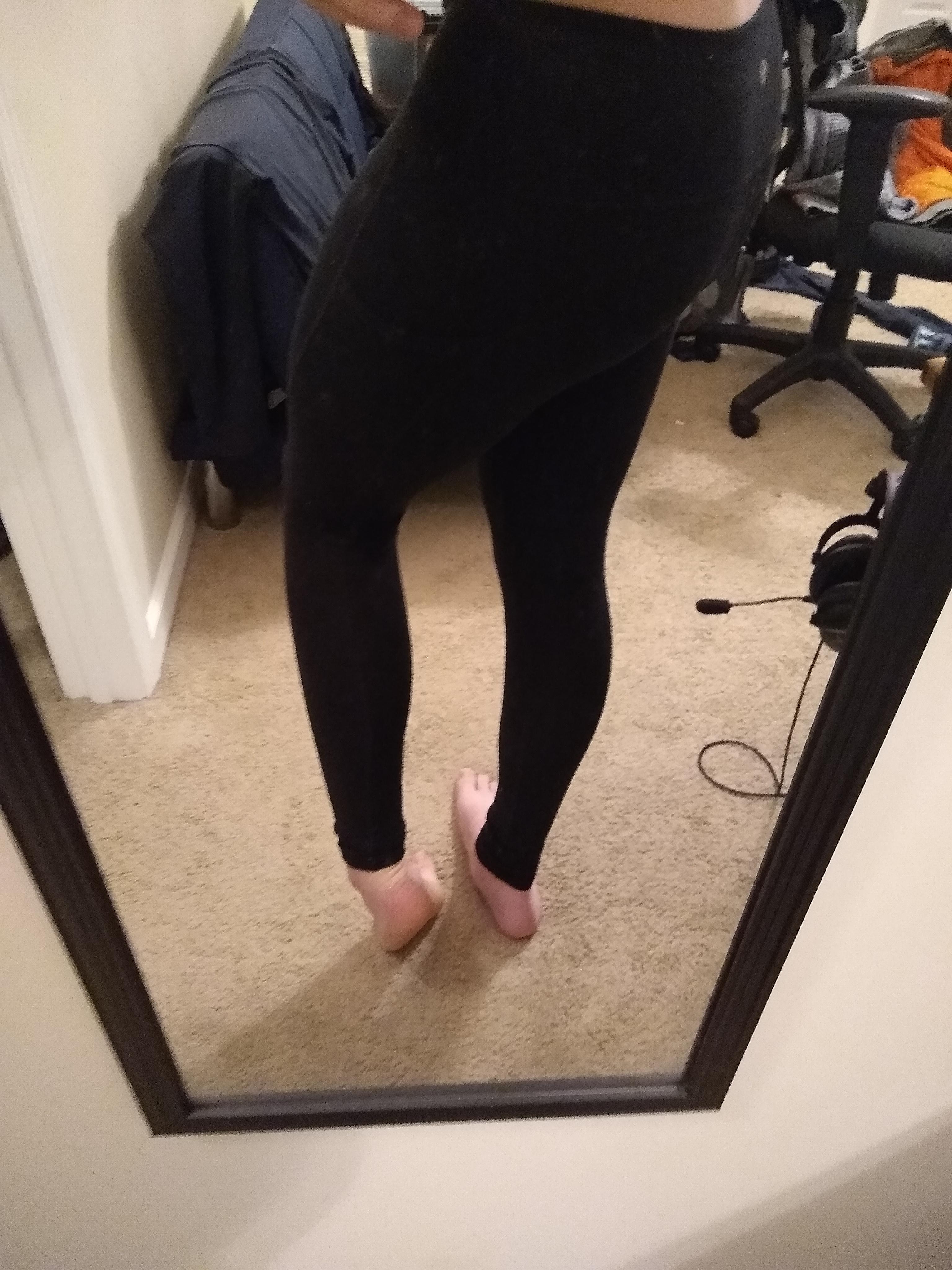 Made the jump and shaved my legs. Stole a pair of my gfs leggings... I think I am finally ...