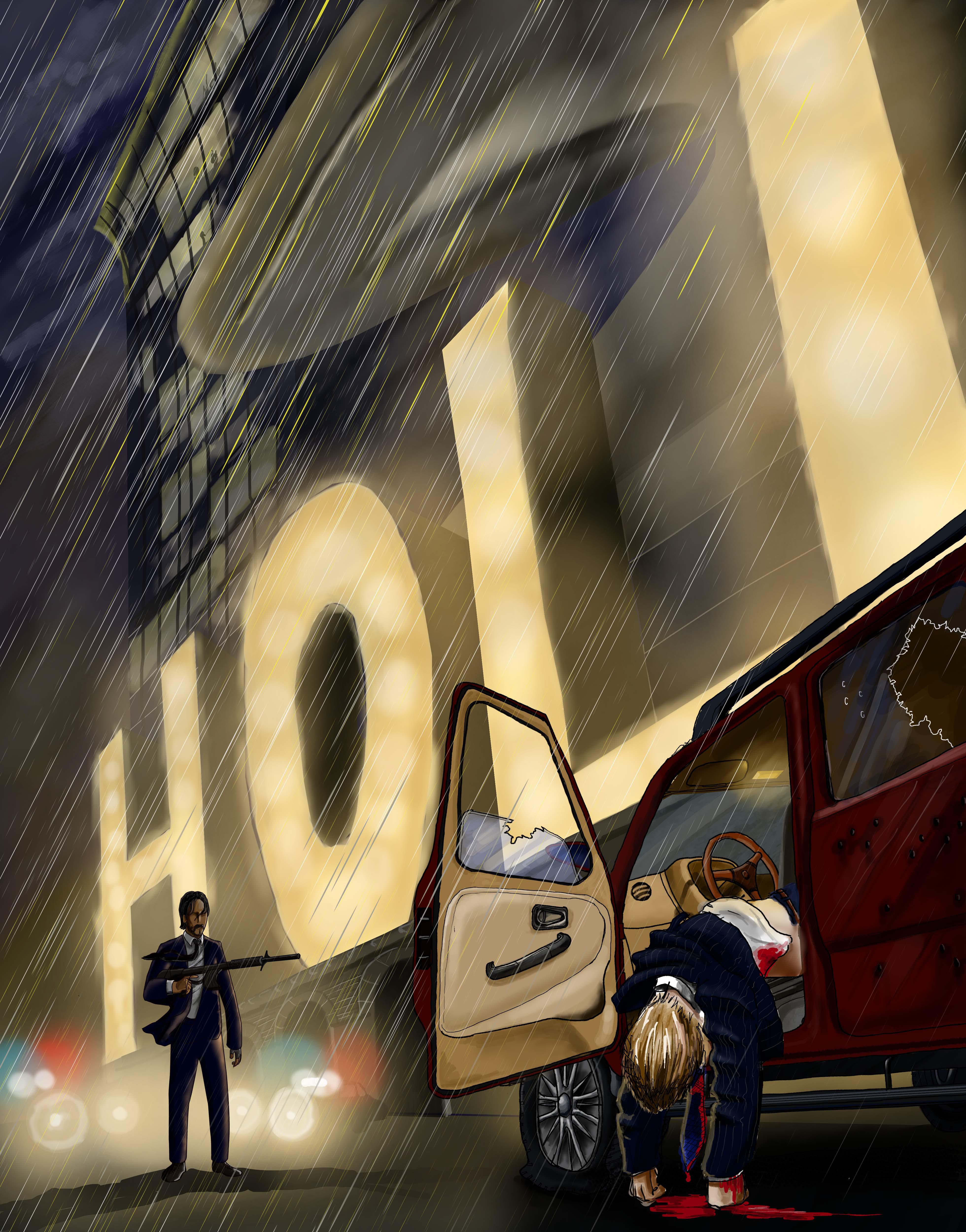 Made this John Wick painting in Krita | Scrolller