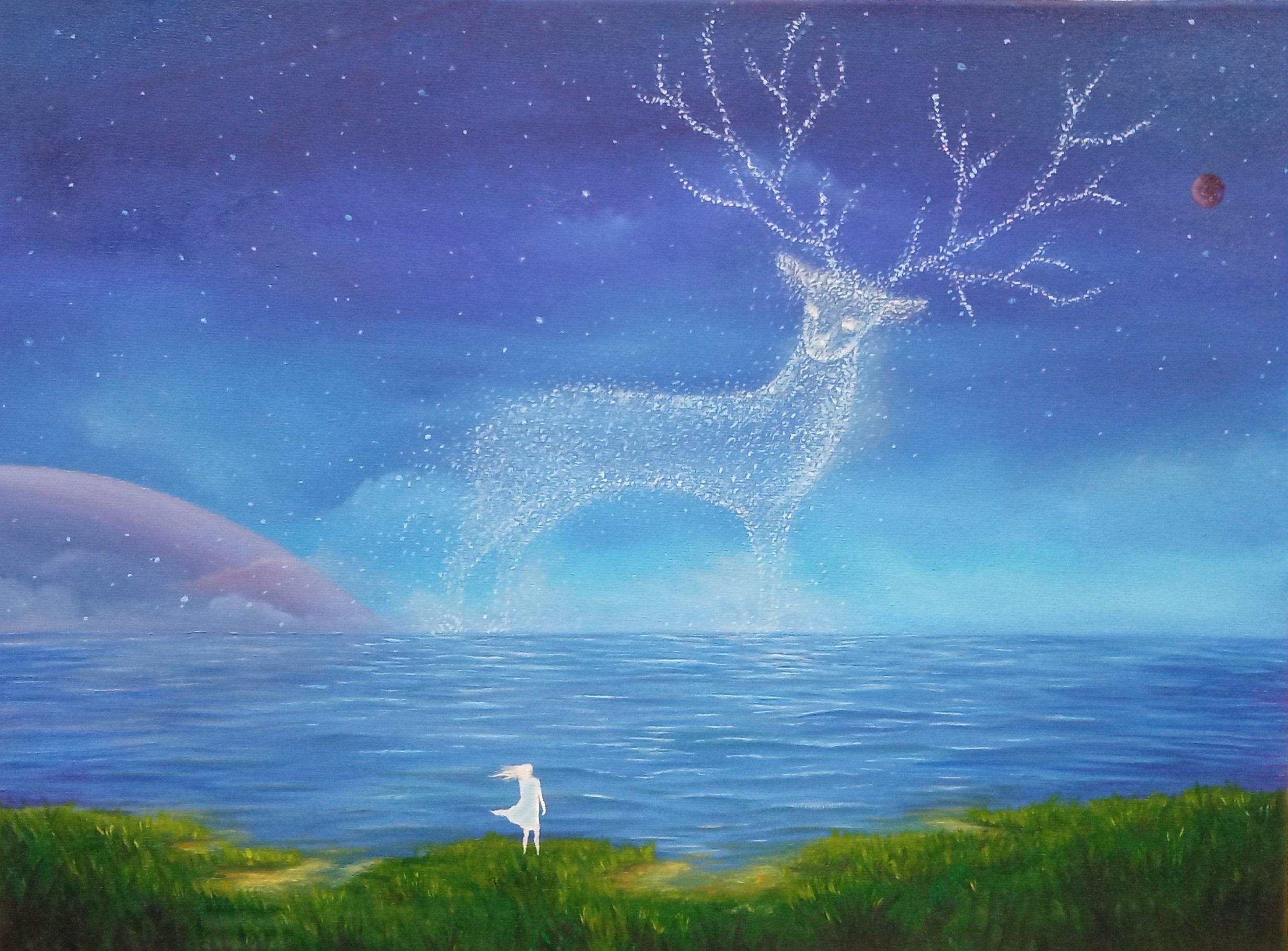 Magic deer, oil | Scrolller