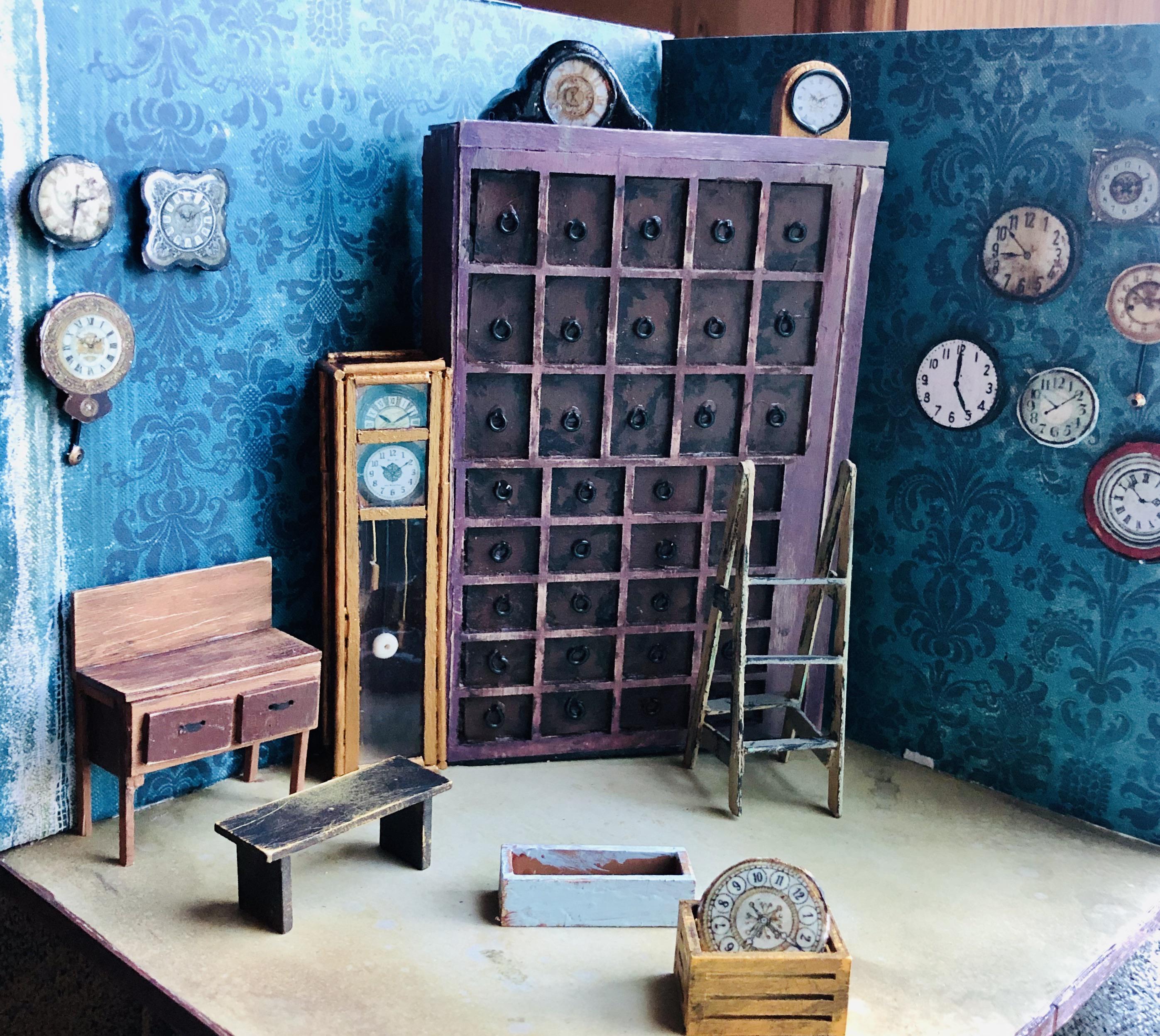 Making a clock repair shop. About halfway done. | Scrolller