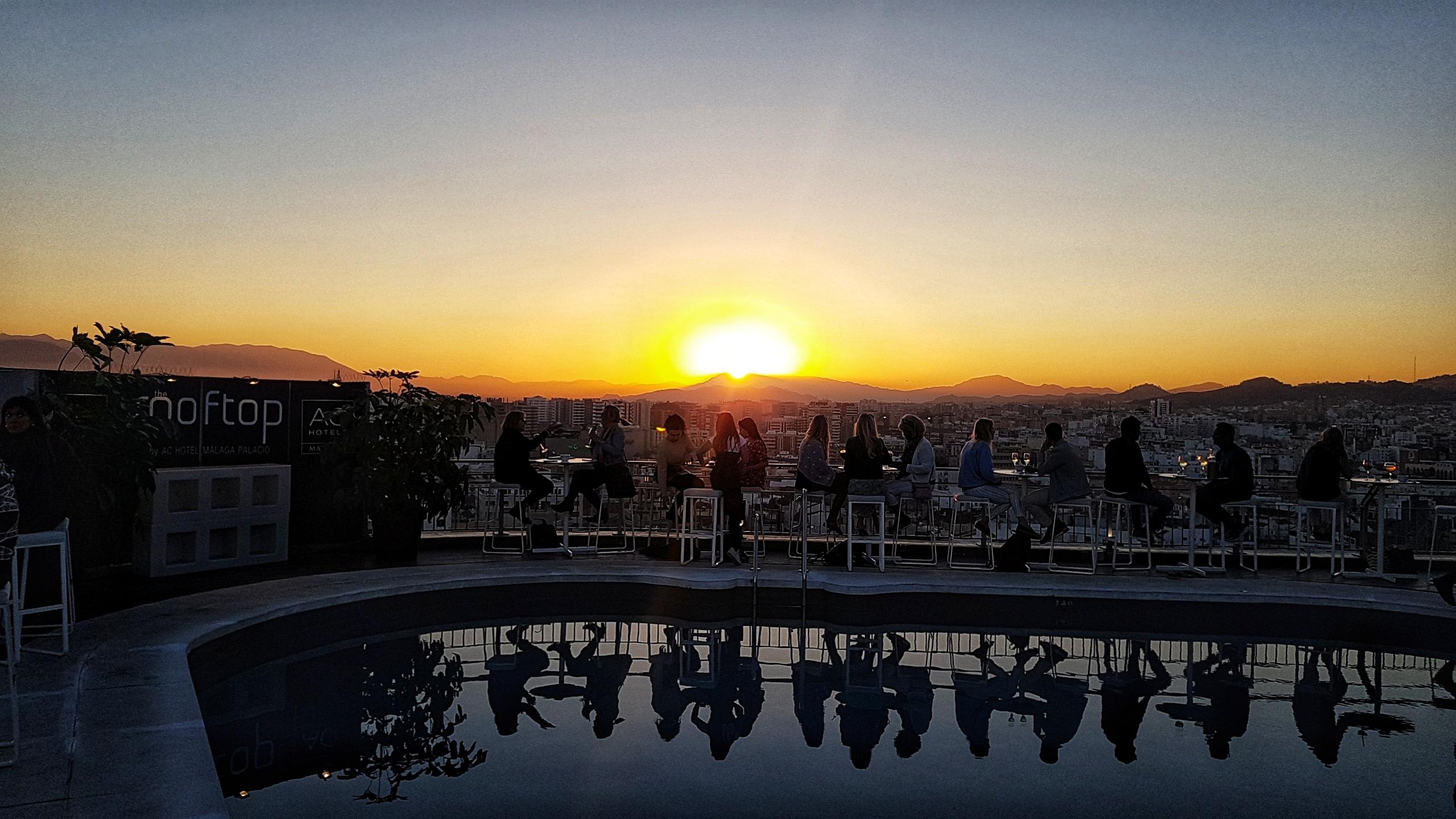 Malaga central rooftop sunset | Scrolller