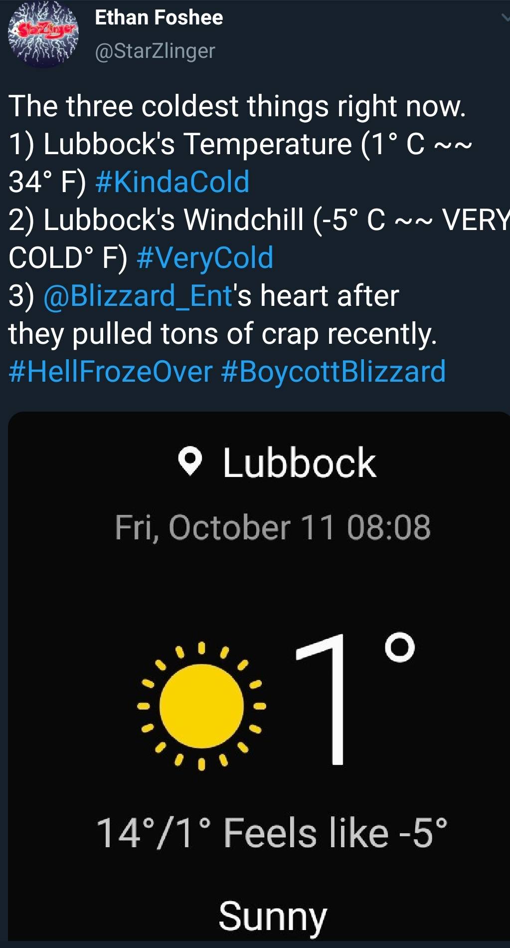 Man. Lubbock got cold. | Scrolller