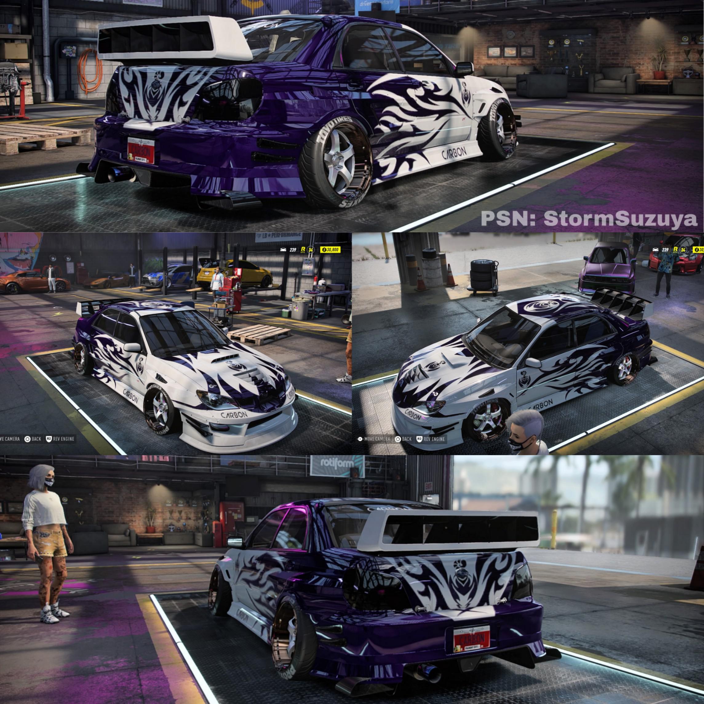 Managed to recreate the Scorpio crew vinyl from NFS Carbon for the Subaru '06 | Scrolller