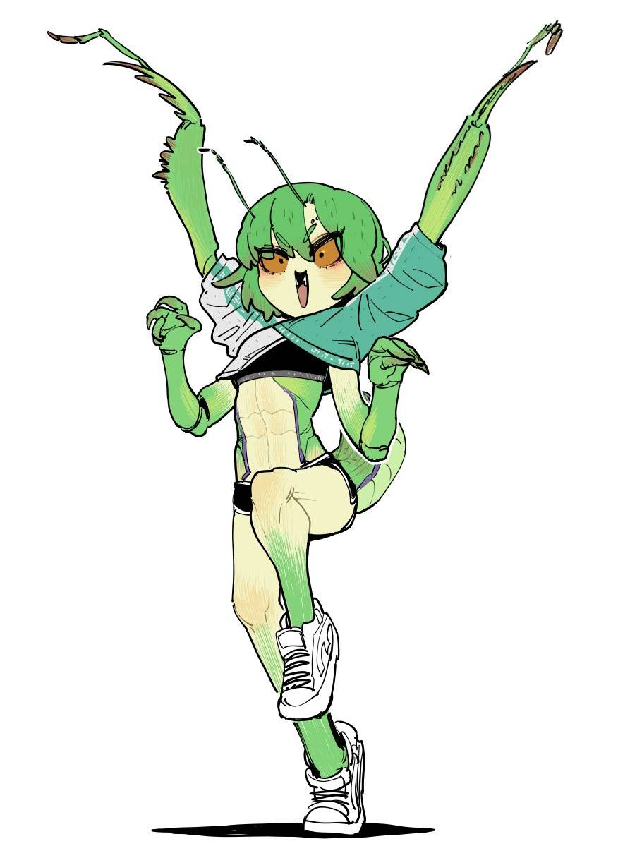 Mantis girl out for a jog | Scrolller