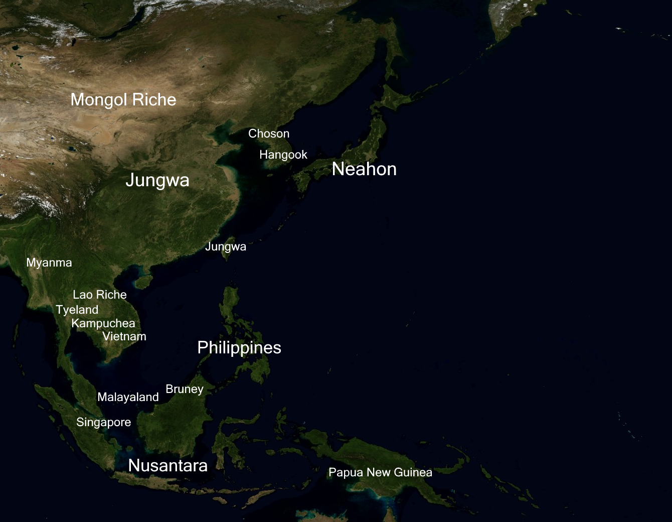 Map of East Asia, the Doitch Steerline | Scrolller