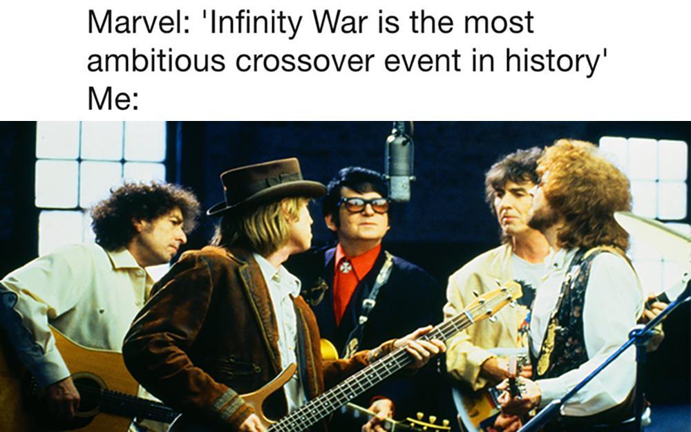Marvel: "Infinity War is the most ambitious crossover event in history." Me: | Scrolller