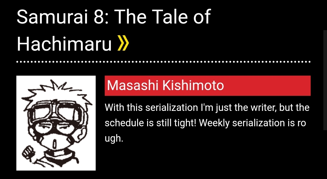 Masashi Kishimoto's comment from Shonen Jump | Scrolller