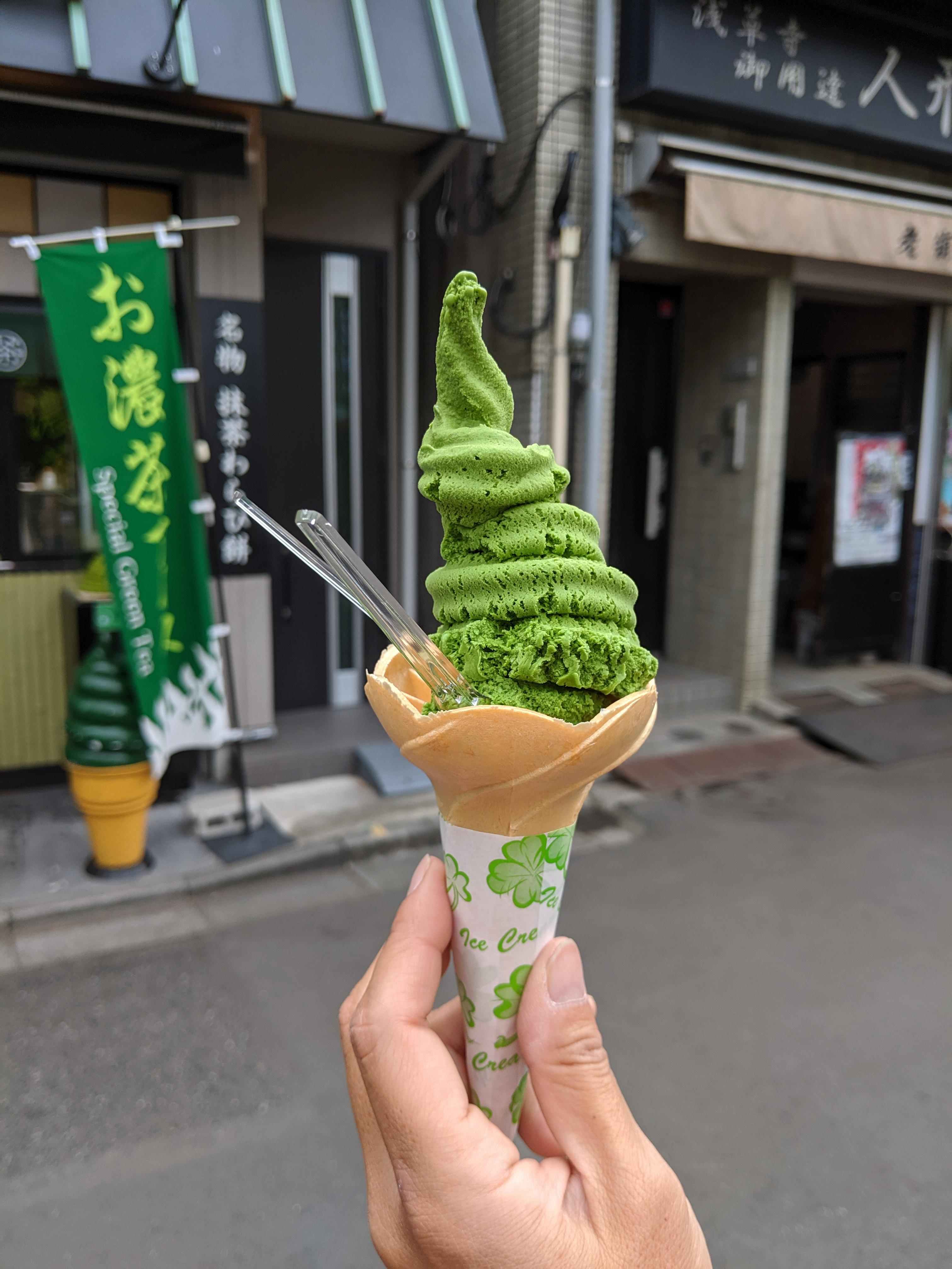 Matcha Ice Cream from Asakusa, Tokyo | Scrolller