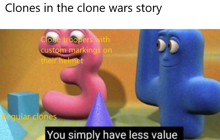 Maybe clones with custom marks have more plot armor | Scrolller