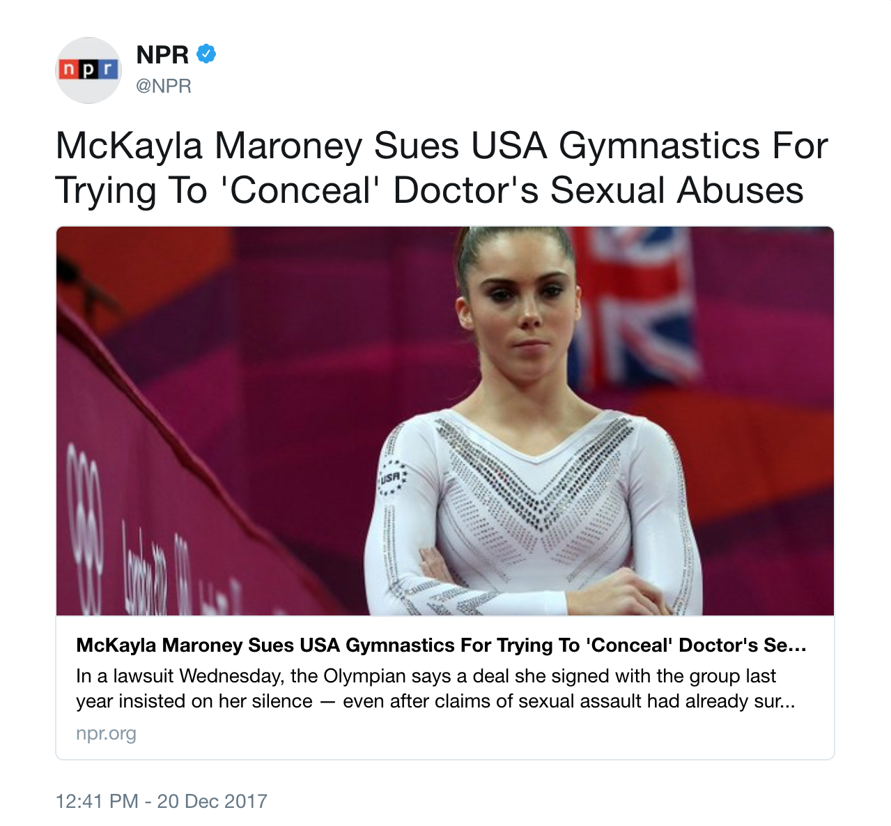 McKayla sues USA Gymnastics | Scrolller