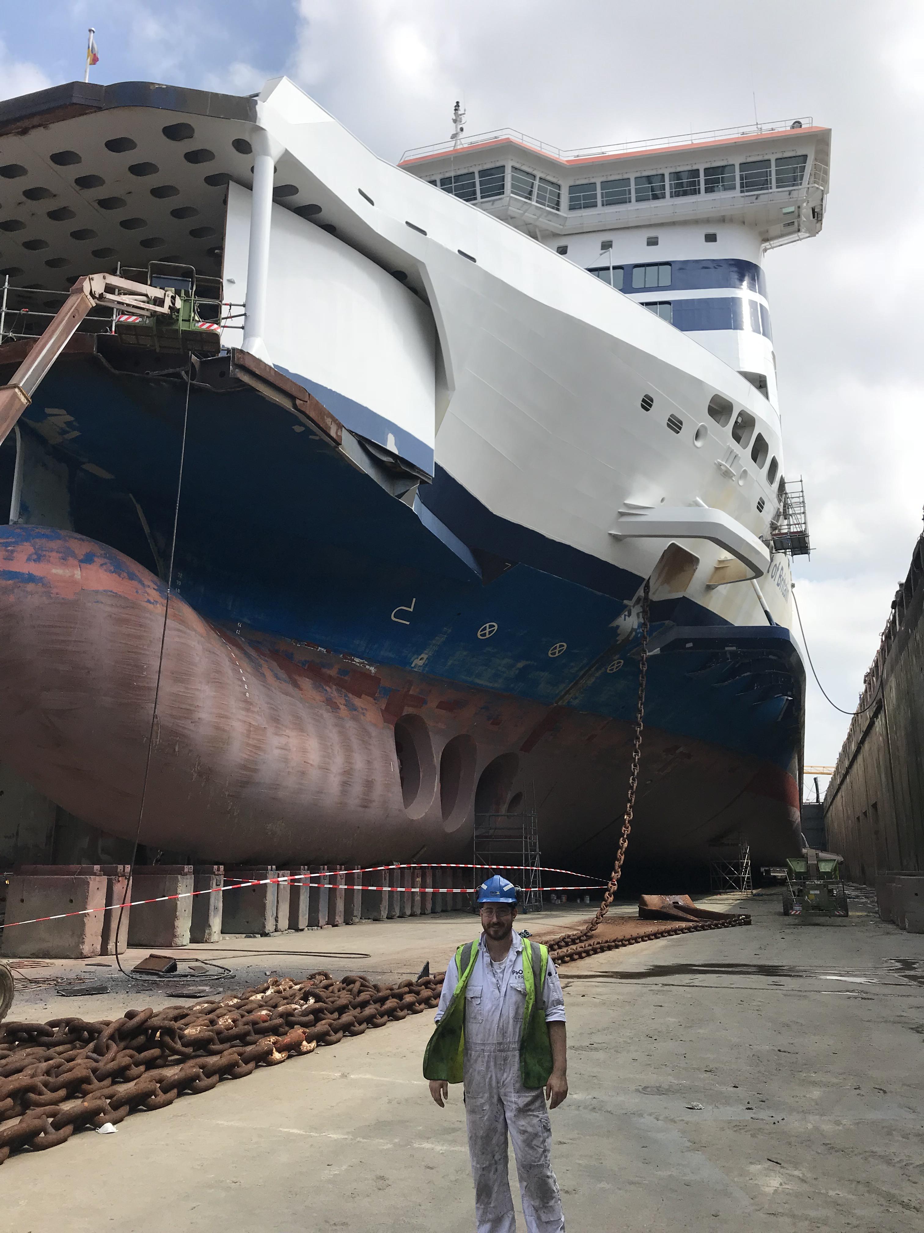 Me and my ship in dry dock, Rotterdam, 2018 | Scrolller