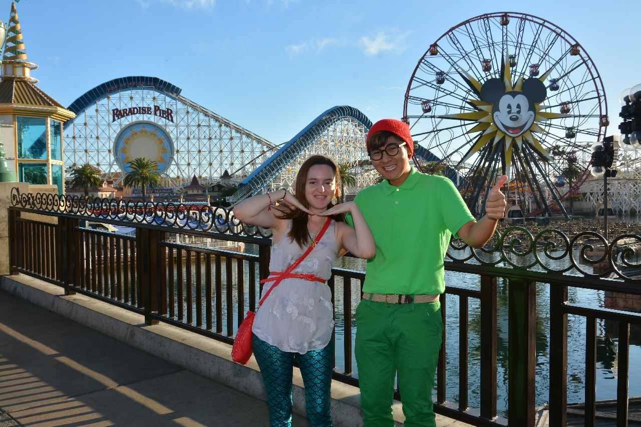 Me as Ariel and my friend as Peter Pan. | Scrolller