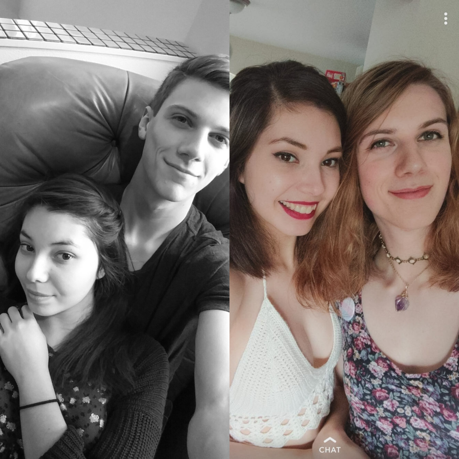 Me with my partner 2016 vs 2019 | Scrolller