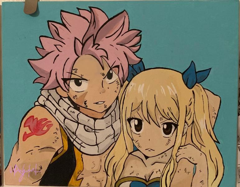 [media] natsu & lucy painting i did ! | Scrolller